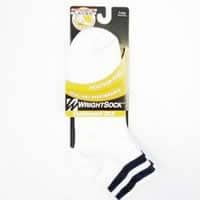White Wrightsock Cushioned DLX Ankle - M